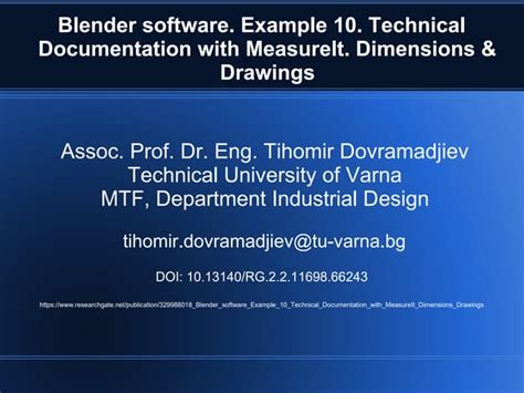 Drtad Blender Software Example 10 Technical Documentation With Measureit Dimensions