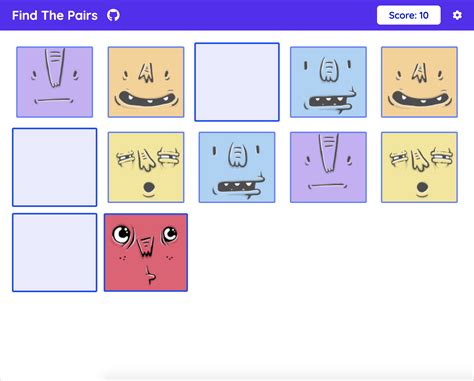 GitHub ConorHiggins Matching Game