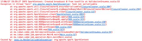 Scala Why Does Spark Application Work In Spark Shell But Fail With Org Apache Spark