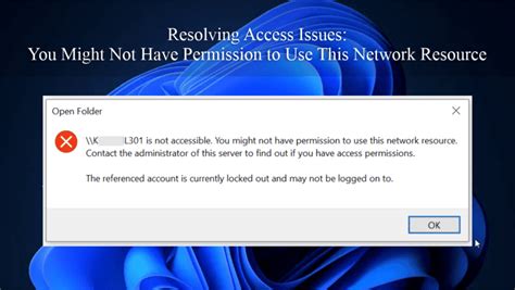 You Might Not Have Permission To Use This Network Resource