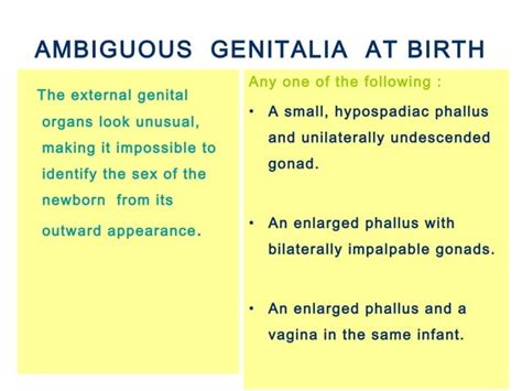 Ambiguous Genitalia Presentation Ppt