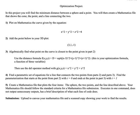 Solved In This Project You Will Find The Minimum Distance Chegg