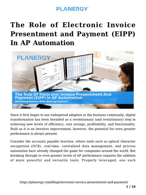 Electronic Invoice Presentment And Payment Pdf Accounts Payable
