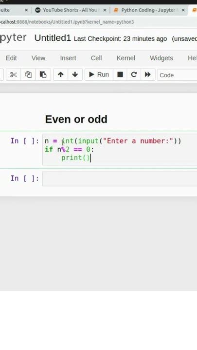 python program to check whether a number is even or odd shorts python