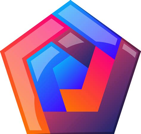 Free Abstract Pentagon Maze Logo Illustration In Trendy And Minimal