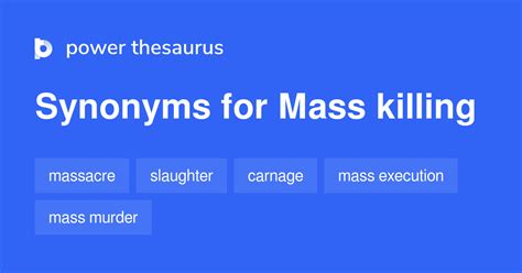 Mass Killing Synonyms 176 Similar Words And Phrases