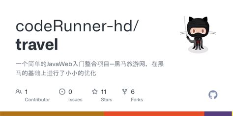 Github Coderunner Hdtravel 一个简单的javaweb入门整合项目 黑马旅游网，在黑马的基础上进行了小小的优化