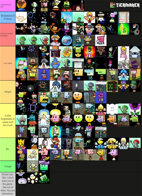 Super Paper Mario Character Tier List Rsuperpapermario