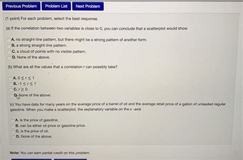 Solved Previous Problemproblem Lstnext Problem 1 Point For