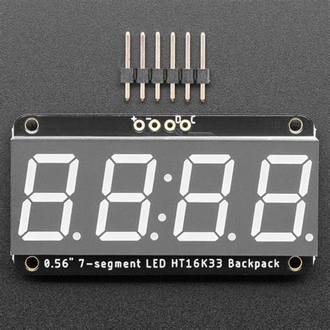 Assembled Adafruit 0 56 4 Digit 7 Segment Display W I2c Backpack Qt