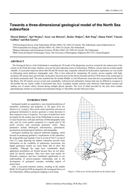 PDF Towards A Three Dimensional Geological Model Of The North Sea Subsurface