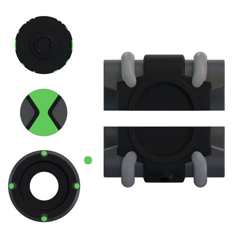 Classic Omnitrix 3d Model Wireframe