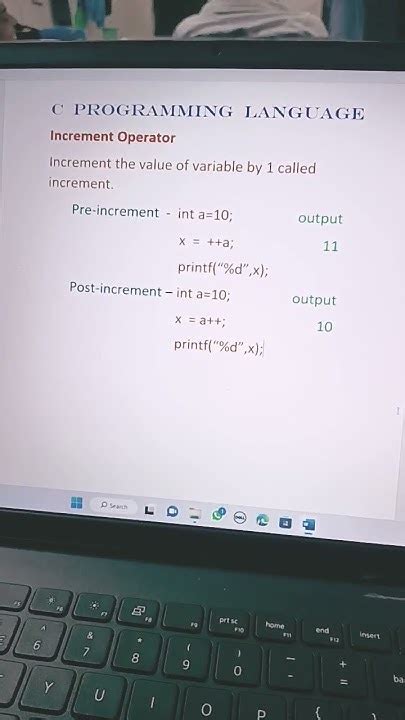 increment operator in c programming language and it s types youtube