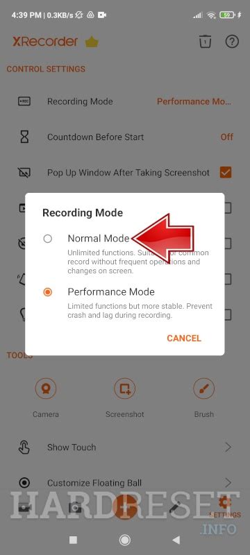 How To Enable Normal Mode On Xrecorder