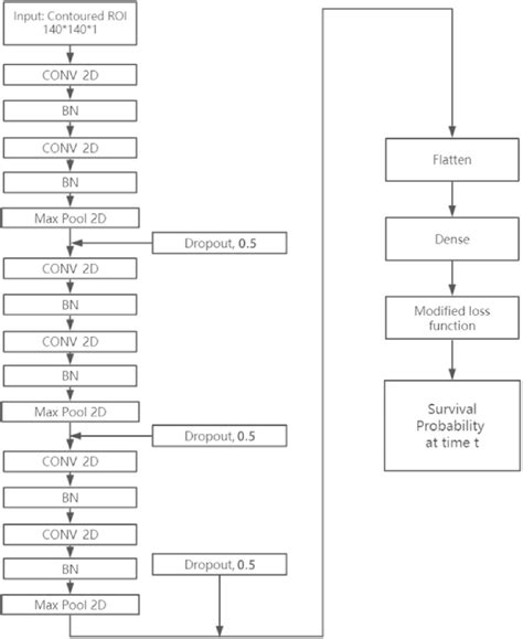 the proposed cnn survival architecture 6 layer cnn batch
