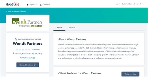 Wendt Partners Agency Services And Qualifications Hubspot
