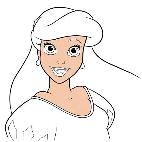 Drawing Guide How To Draw The Face Of Ariel The Babe Mermaid