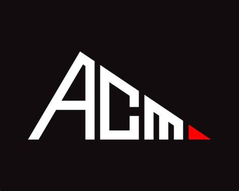 Premium Vector Triangle Shape Acm Letter Logo Design