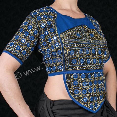 Blue Rajasthani Choli Top Tribe Nawaar
