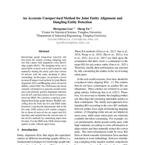 An Accurate Unsupervised Method For Joint Entity Alignment And Dangling Entity Detection Acl