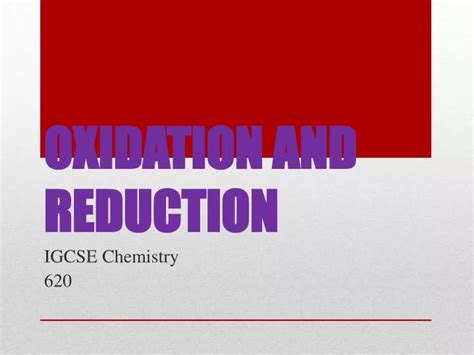 Ppt Oxidation And Reduction Powerpoint Presentation Free Download Id
