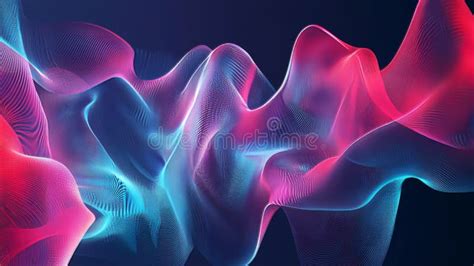 Abstract Digital Waveforms In Vibrant Neon Colors Stock Illustration Illustration Of Glow