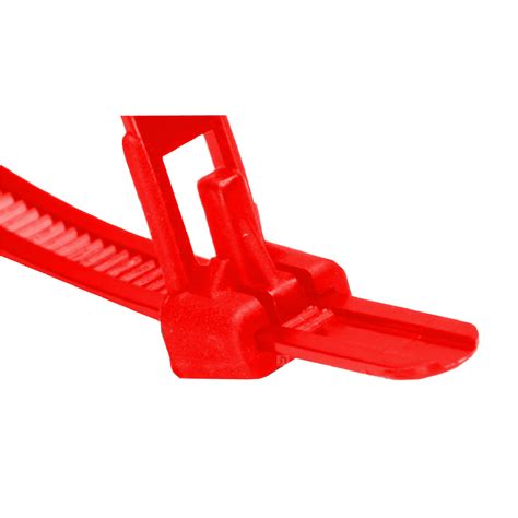 100 X Red Releasable Cable Tidy Zip Ties Stagemotorsport