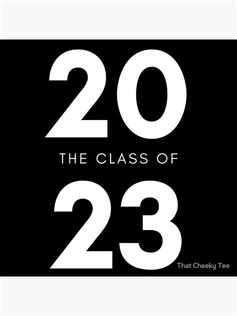 Class Of 2023 Simple Typography Black 2023 Class Of Graduation Design Poster For Sale By
