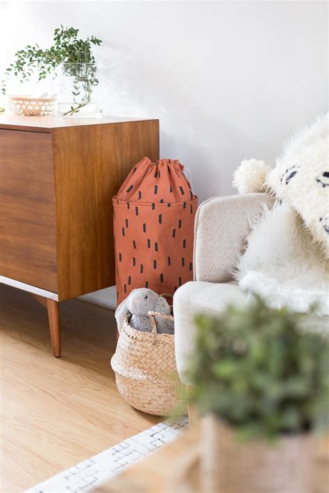 Diy Denim Bucket Toy Storage Bag With Drawstring Top Tutorial Fall For Diy