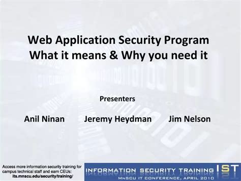 ppt web application security program what it means and why you need it