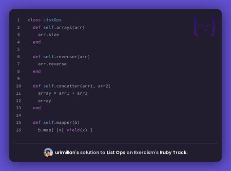 urimillan s solution for list ops in ruby on exercism