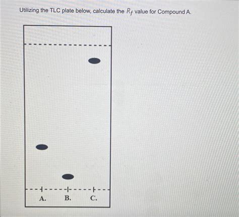 Solved Utilizing The TLC Plate Below Calculate The RF Value Chegg
