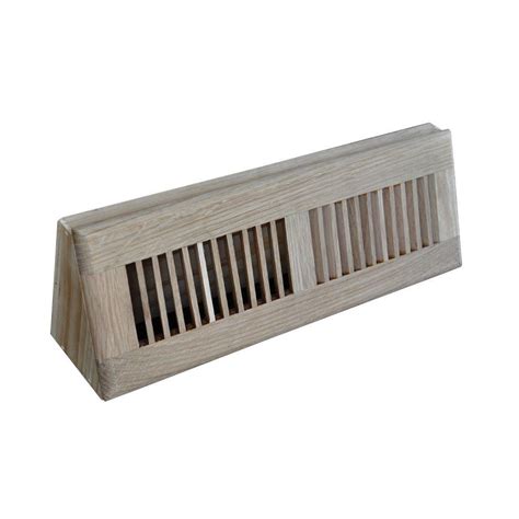 T A Industries 15 In Wood Oak Baseboard Unfinished Diffuser H168 Obu