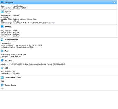 Problems Installing Home Assistant In VirtualBox Installation Home Assistant Community