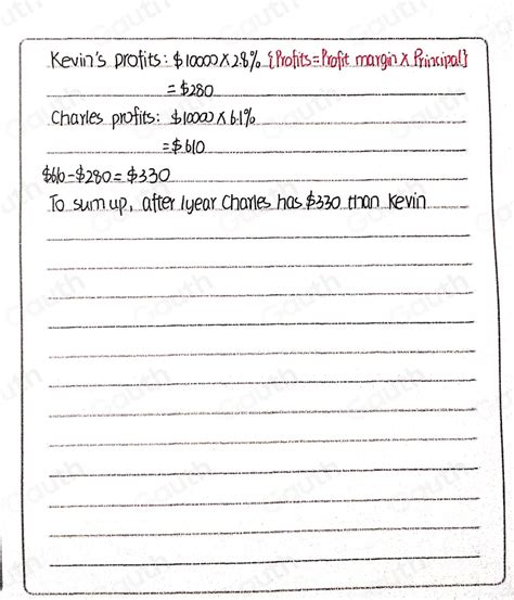 Solved Two Brothers Kevin And Charles Each Inherit 10000 Kevin Invests His Inheritance In A