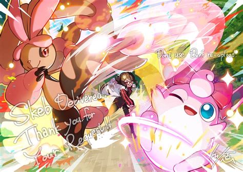 Lopunny Wigglytuff And Mega Lopunny Original And 1 More Drawn By