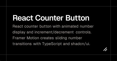 React Counter Button