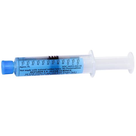 Heparin Iv Flush Heparin Sodium Porcine 10 Uml Prefilled Flush Syrin