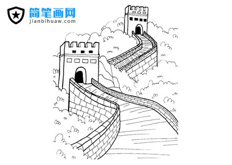 长城简笔画图片 简笔画网