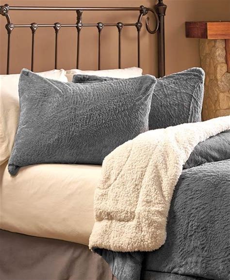 Luxury Plush Reversible Comforter Shams Bedding Set 3 Sizes Brown Or