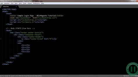 3 Creating The Navigation Menu Full Membership Website Using Bootstrap And Php Code Youtube