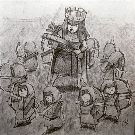 Archer Queen Drawing