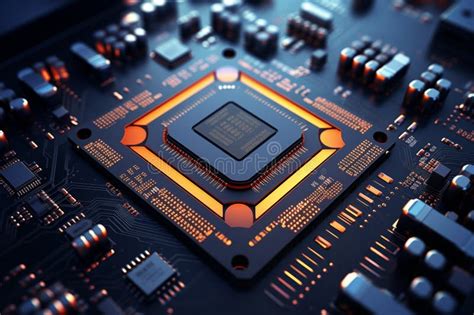 Central Computer Processors Cpu Motherboard Digital Chip By Generative Ai Stock Illustration