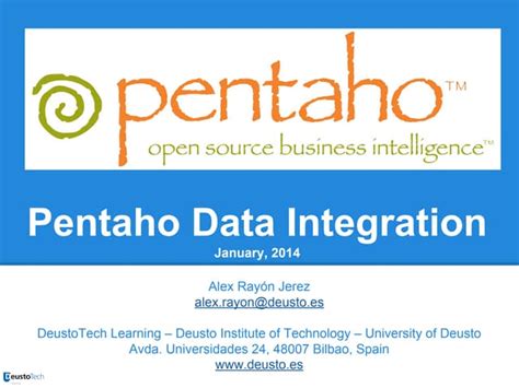 Kettle Pentaho Data Integration Tool Pdf