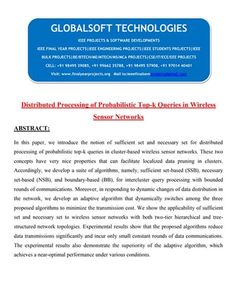 Java 2013 Ieee Datamining Project Distributed Processing Of