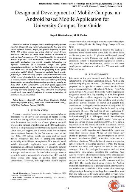 Design And Development Of Mobile Campus An Android Based