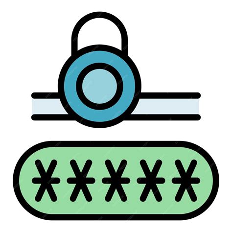 Premium Vector Secure Password Icon Outline Vector Stop Cyber Money Key Color Flat