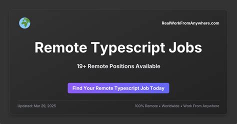 Remote Typescript Jobs Work From Anywhere