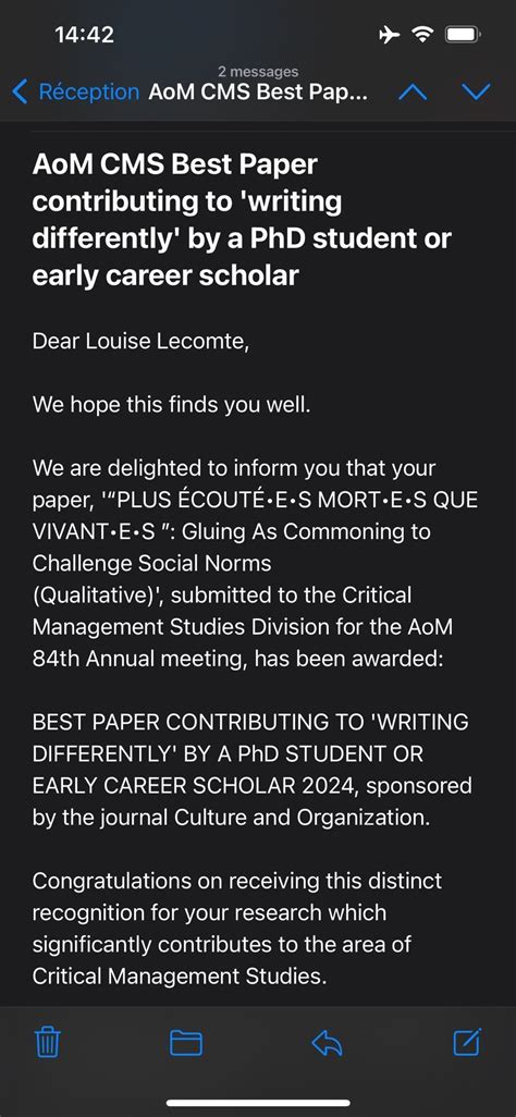 Bravo Louise Lecomte Diplômée Du Master 101 Stratégie And Organisation