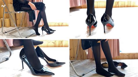 오피스룩 각선미 스타킹 feet foot nylon legs きゃくせんび 脚線美 YouTube